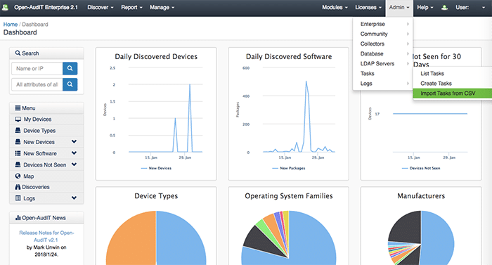 Open-Audit v2.1: Easier to import / export of data – FirstWave
